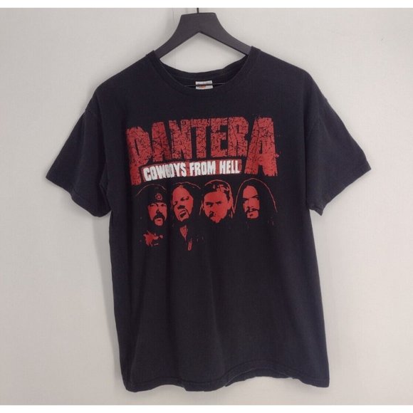 Pantera | Shirts | Pantera Cowboys From Hell Red Black Heavy Metal Rock Band Tshirt Mens L ...